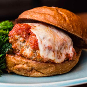 Beef and Maitake Mushroom Meatball Burgers with Tomato Butter Sauce ...