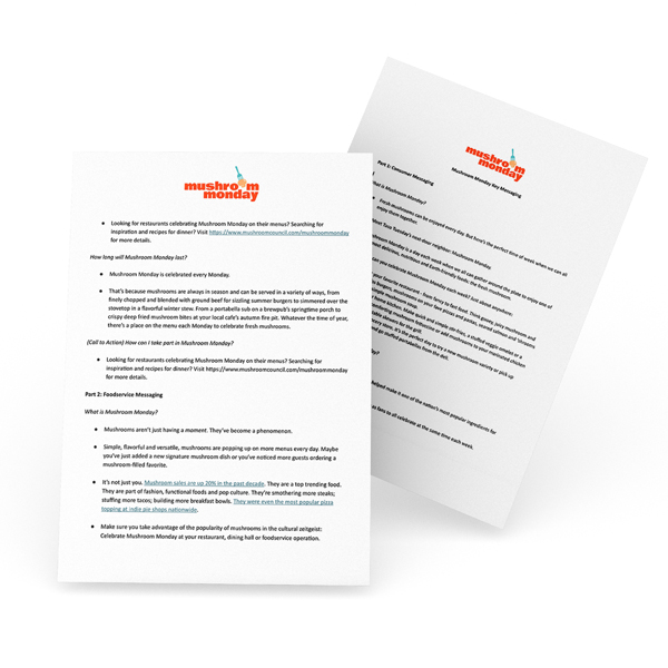 Mushroom Monday – The Mushroom Council